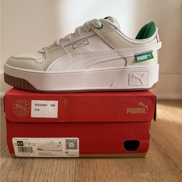 Puma | Shoes | Puma White And Green Sneakers | Poshmark